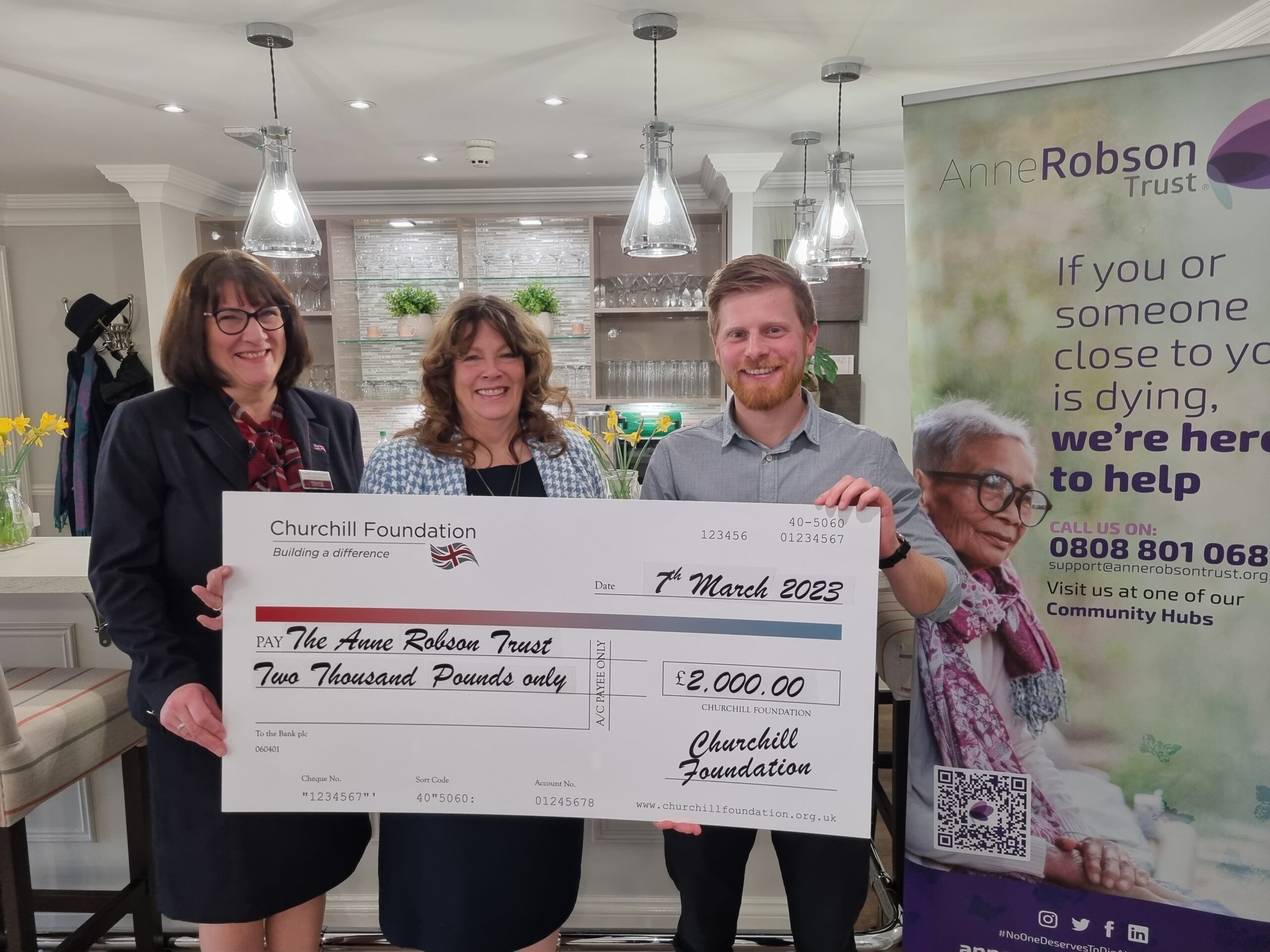 Churchill Foundation supports the Anne Robson Trust with £2,000 ...